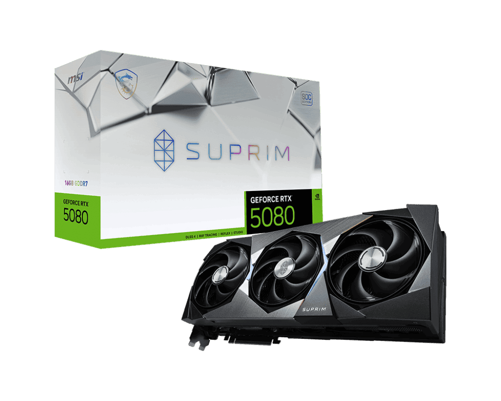 MSI GeForce RTX 5080 SUPRIM 16GB SOC 16GB Graphics Card | Fierce PC